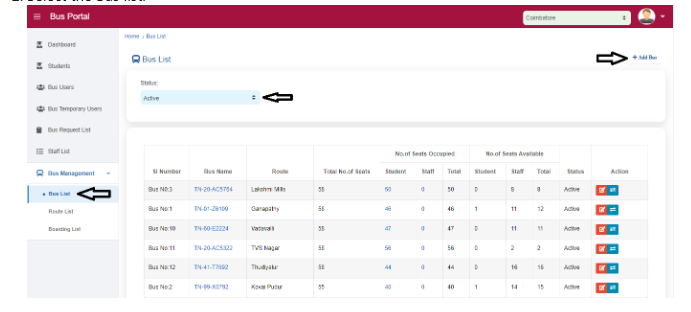 How admin can add Bus, Route and Boarding point in Bus portal