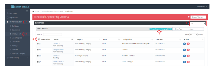 How to bulk edit or update Employee category and Time Slot for ...