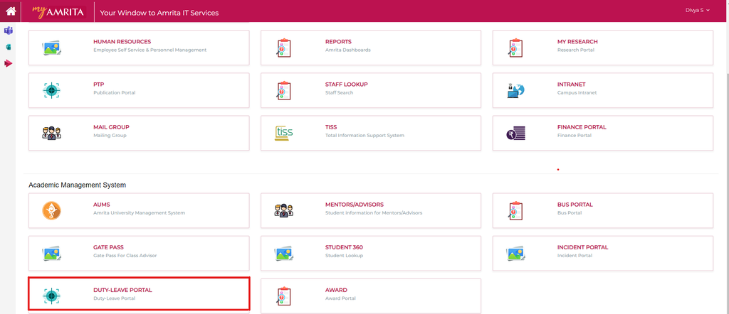 How do a staff add duty leave for students