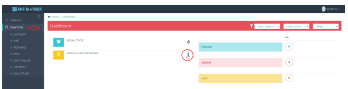 How do a HOD approve leave requests
